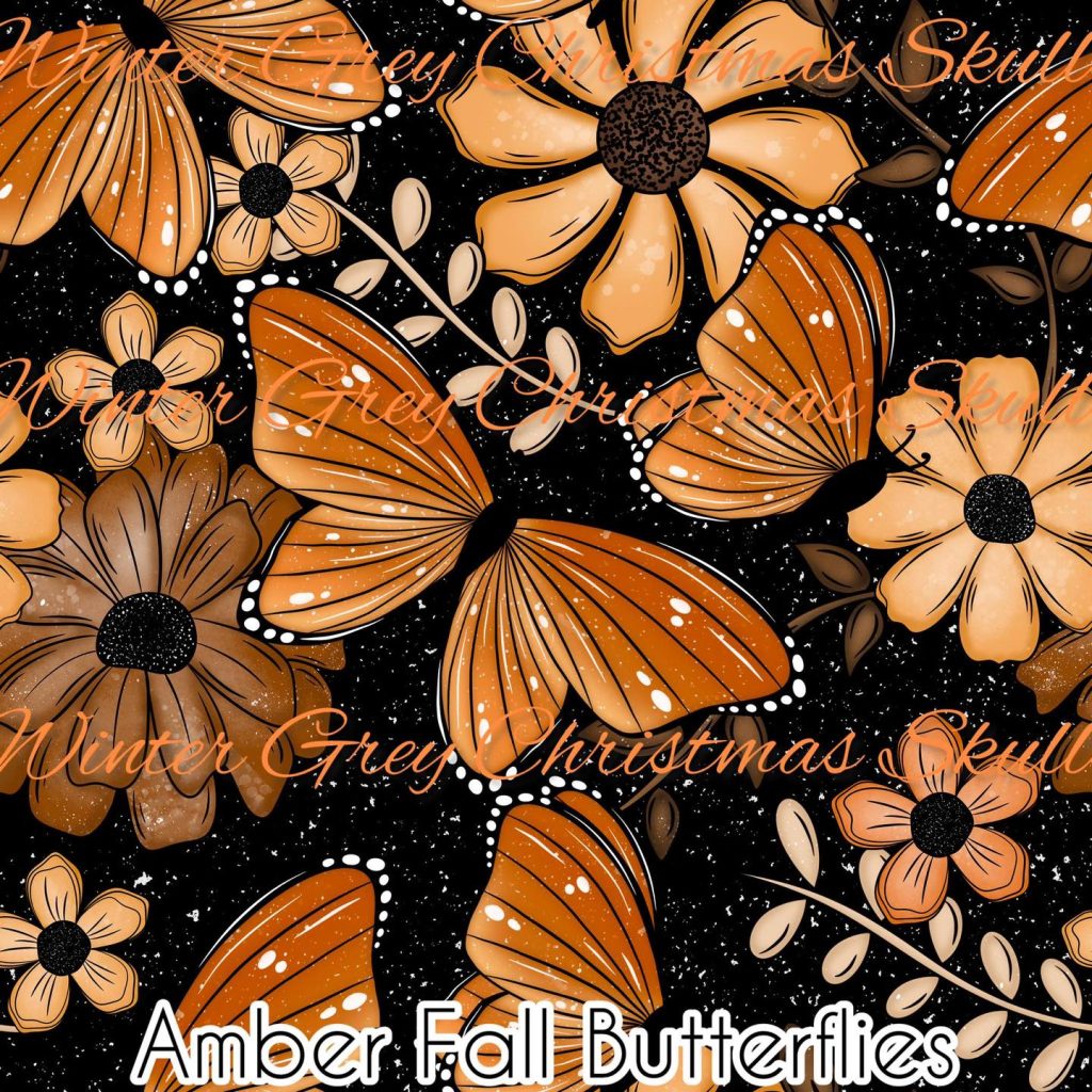 Amber Fall Butterflies – Purpleseamstress Fabric