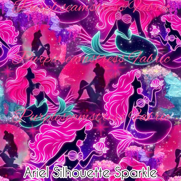 Ariel Silhouette Sparkle – Fabric – Purpleseamstress Fabric