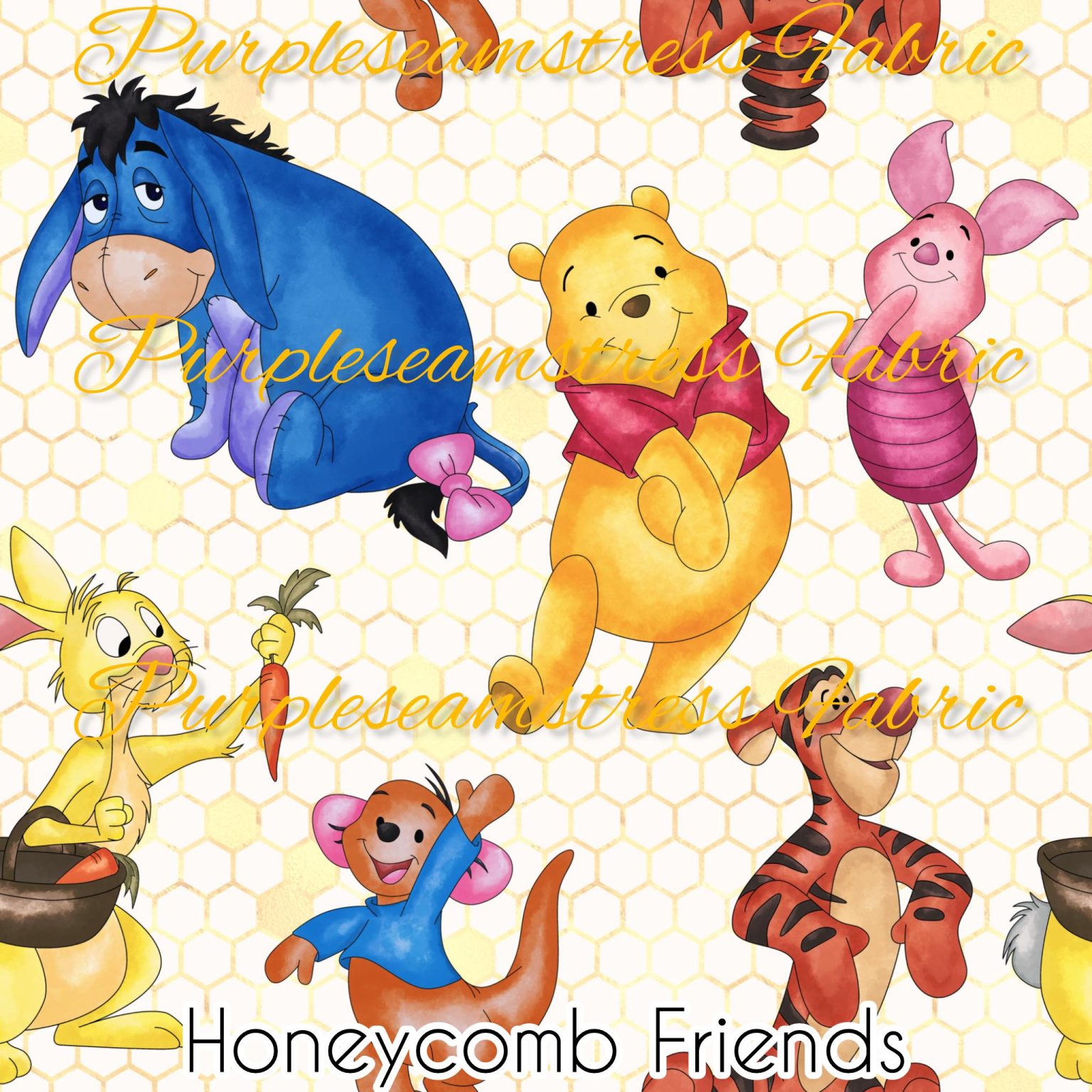 Honeycomb Friends – Purpleseamstress Fabric