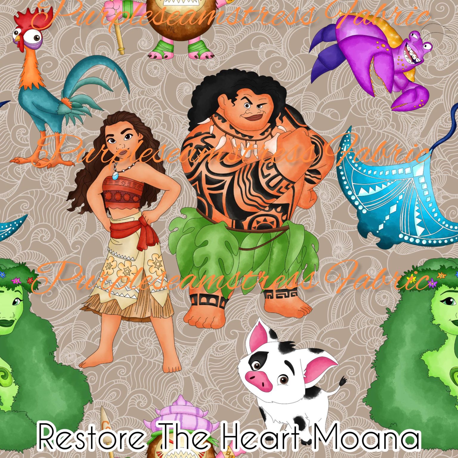 Restore The Heart Moana – Purpleseamstress Fabric