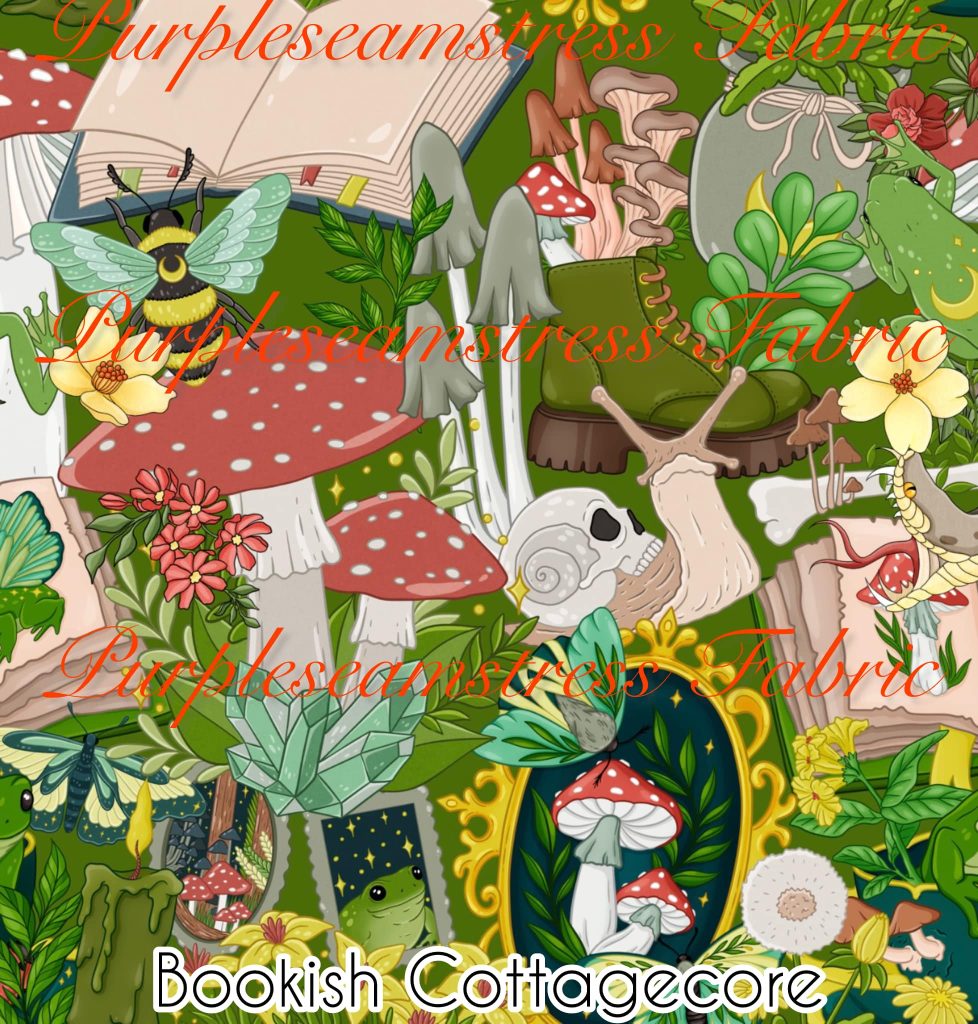 Bookish Cottagecore – Fabric – Purpleseamstress Fabric