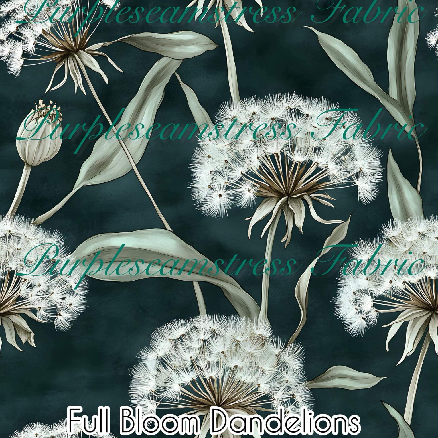 Full Bloom Dandelions – Purpleseamstress Fabric