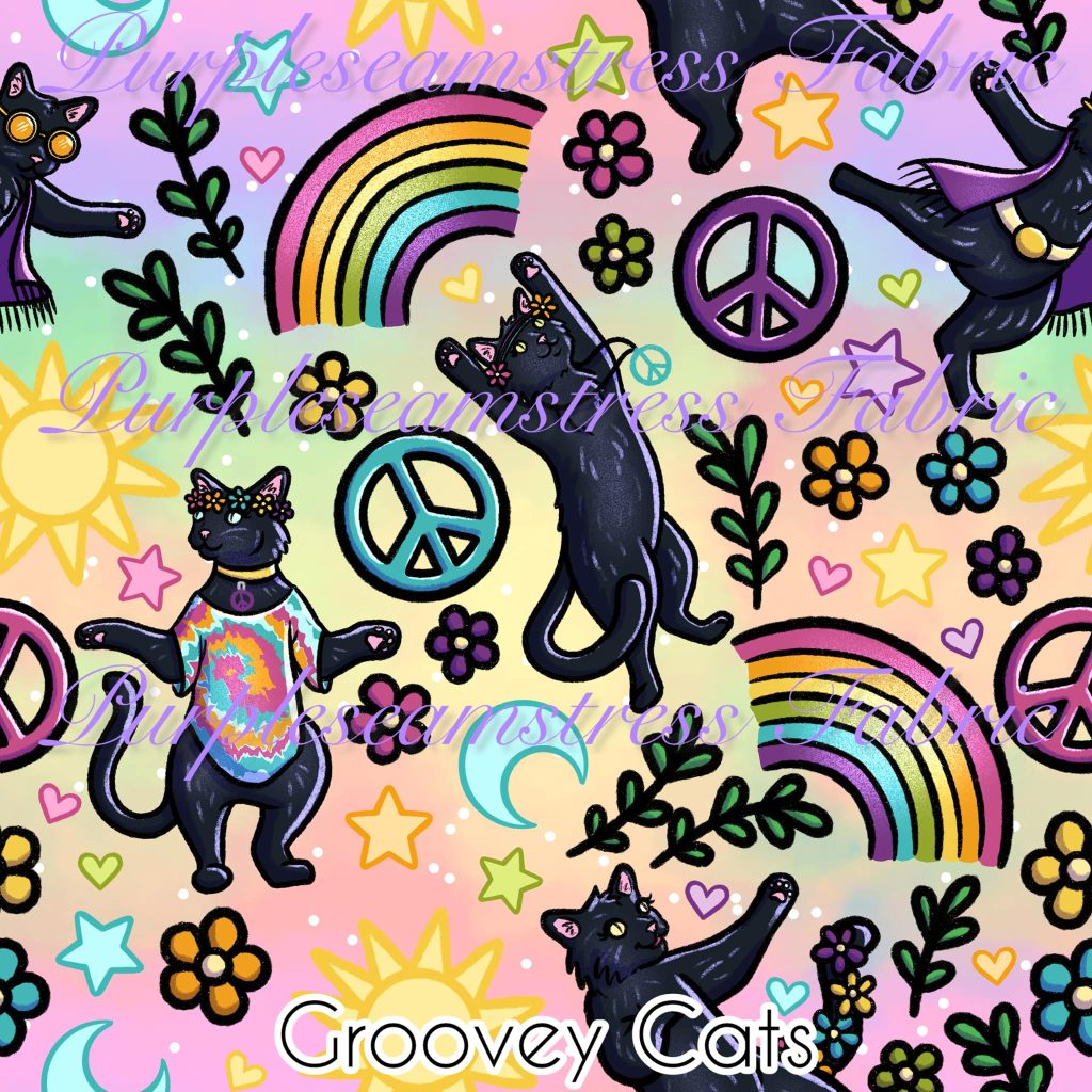 Groovy Cats – Purpleseamstress Fabric