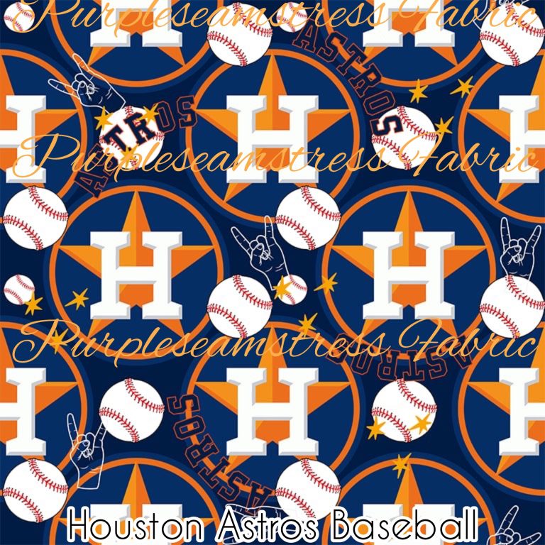 Houston Astros Baseball – Fabric – Purpleseamstress Fabric