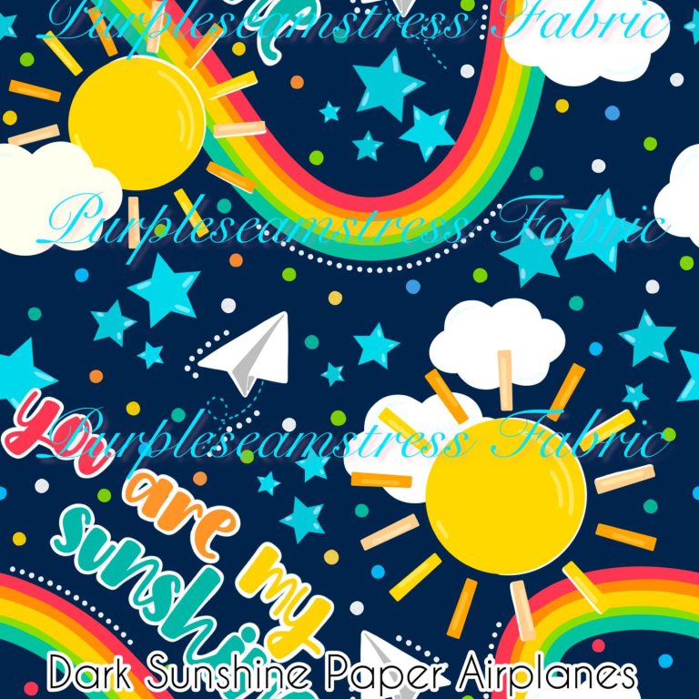 Dark Sunshine Paper Airplane – Fabric – Purpleseamstress Fabric
