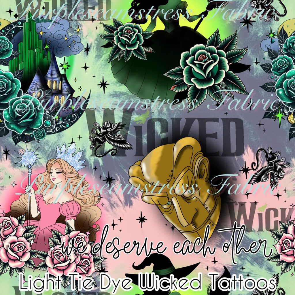 Light Tie Dye Wicked Tattoos – Purpleseamstress Fabric