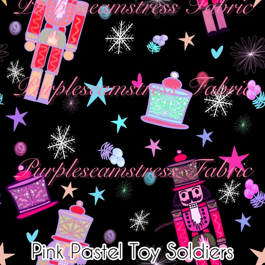 Pink Pastel Toy Soldier – Fabric – Purpleseamstress Fabric