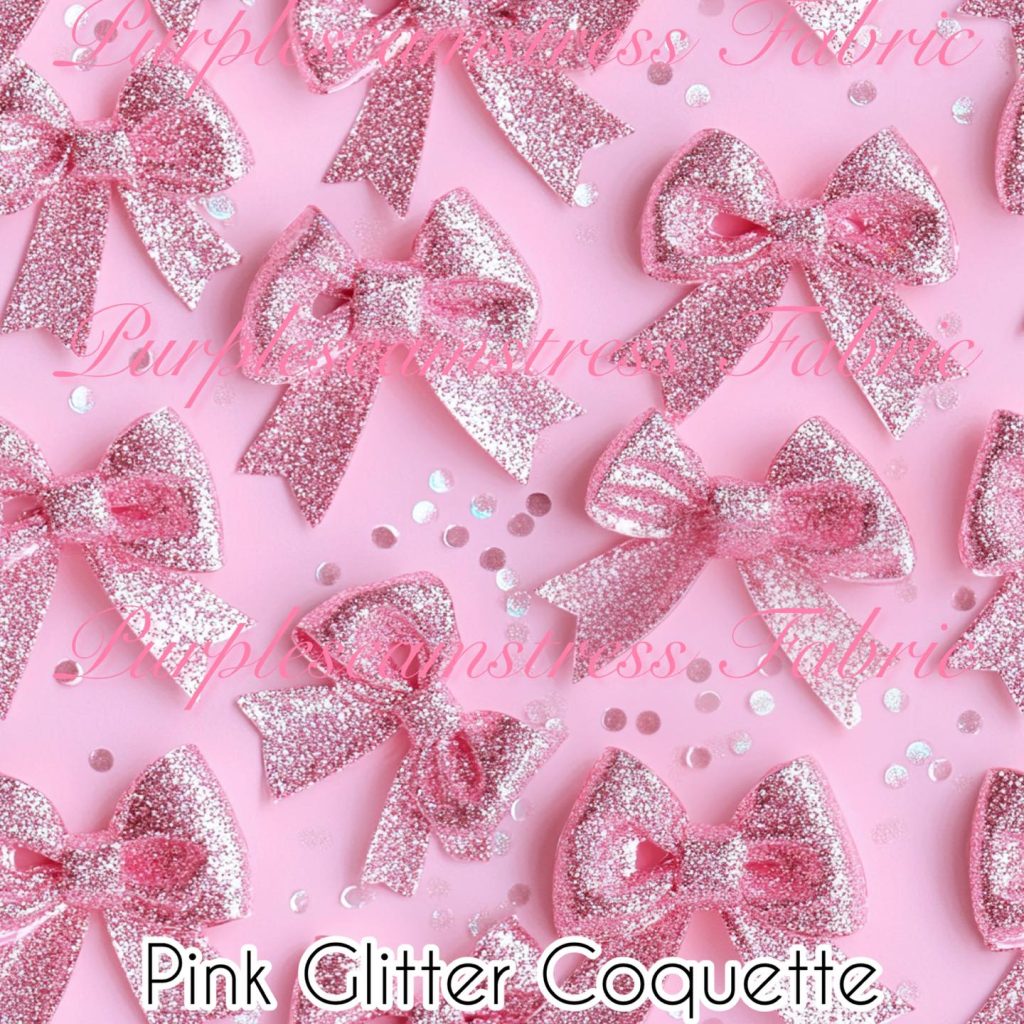 Pink Glitter Coquette – Fabric – Purpleseamstress Fabric