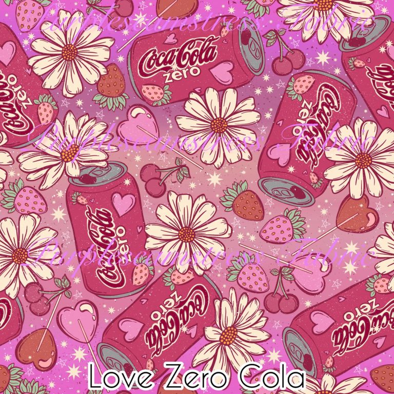 Love Zero Cola – Fabric – Purpleseamstress Fabric