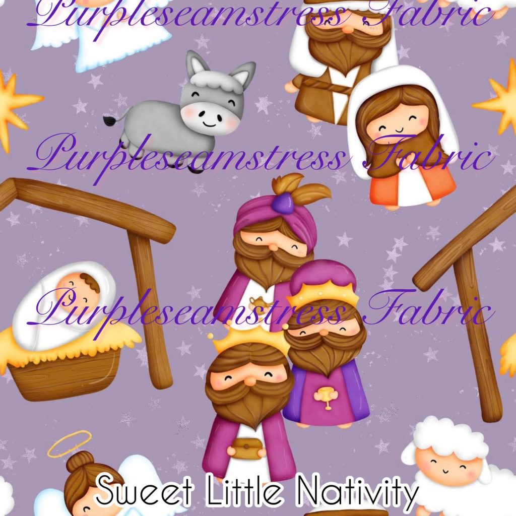 Sweet Little Nativity – Fabric – Purpleseamstress Fabric