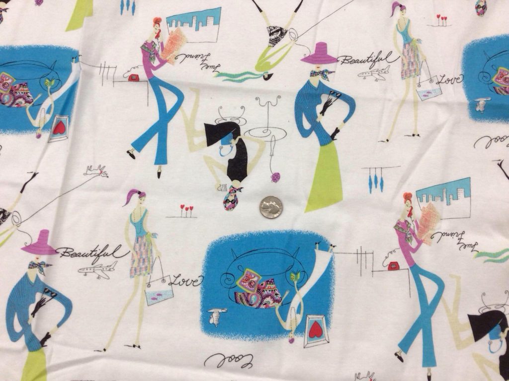 Jet-Setting Girls Cotton Rib – Fabric – Purpleseamstress Fabric
