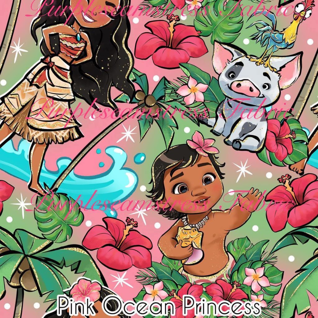 Pink Ocean Princess – Fabric – Purpleseamstress Fabric