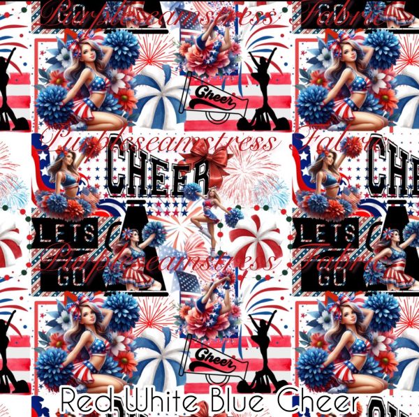 Red White Blue Cheer – Fabric – Purpleseamstress Fabric