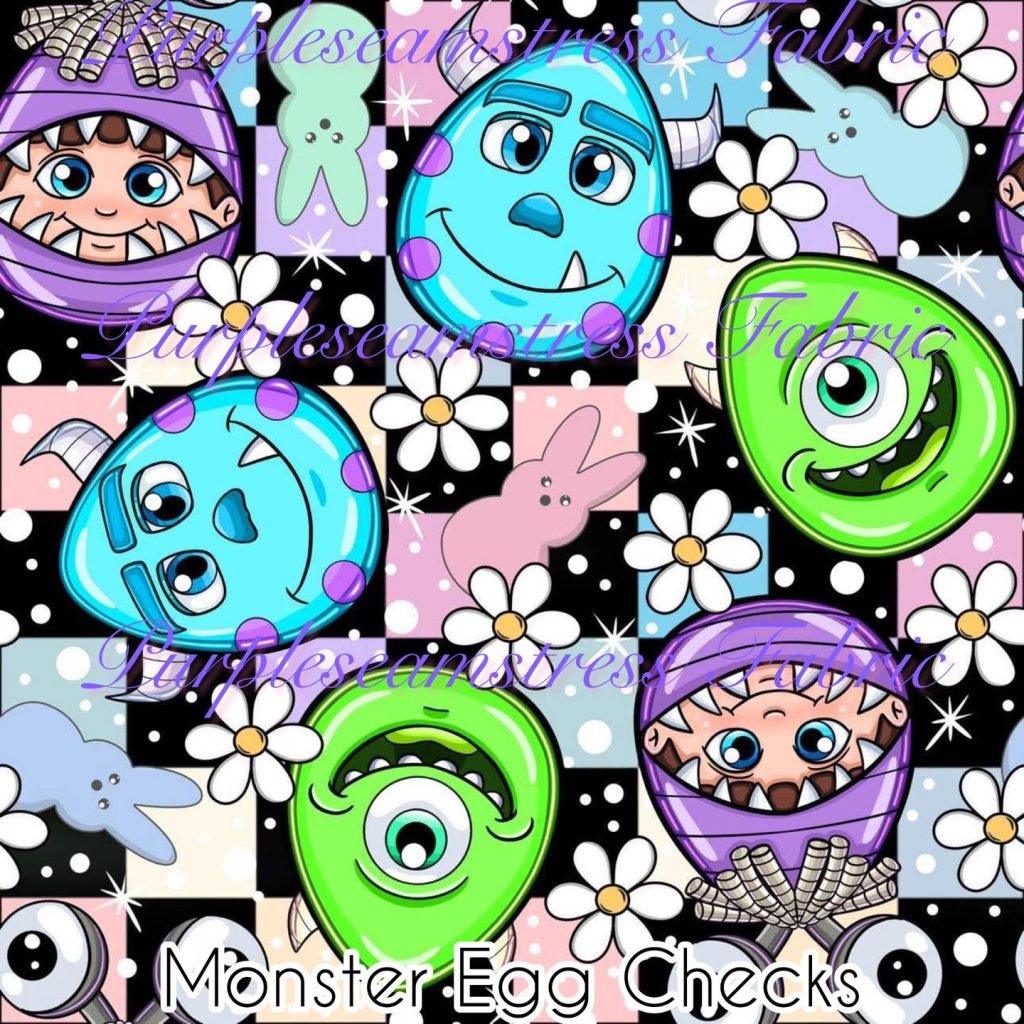 Monster Egg Checks – Purpleseamstress Fabric