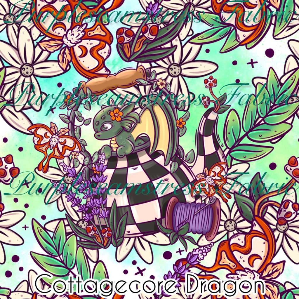 Cottagecore Dragon – Purpleseamstress Fabric