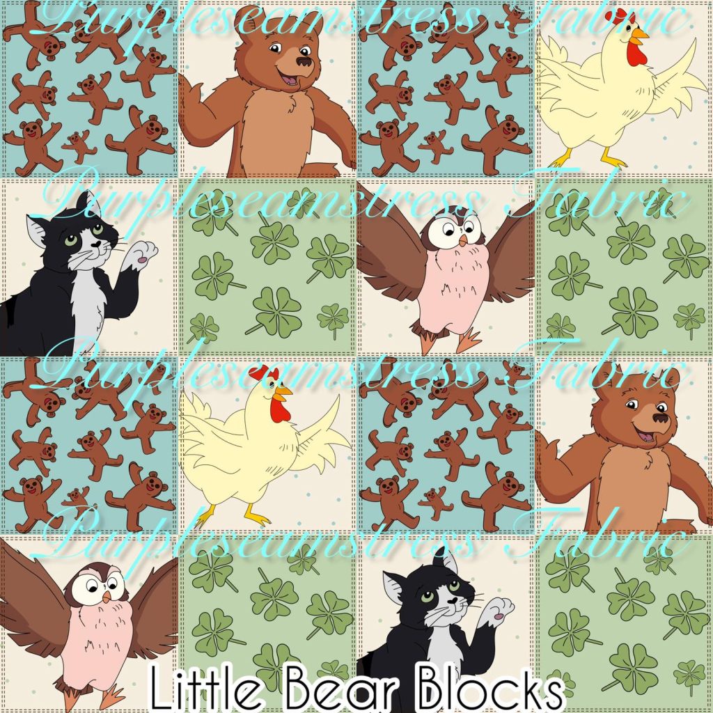 Little Bear Blocks – Fabric – Purpleseamstress Fabric