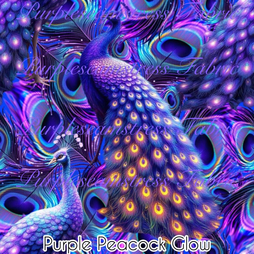 Purple Peacock Glow – Fabric – Purpleseamstress Fabric