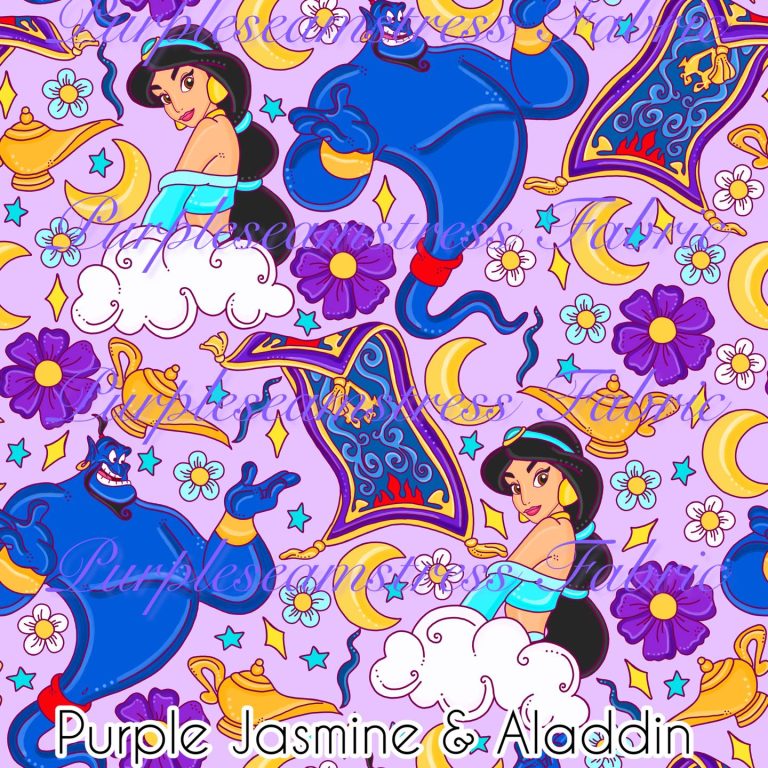 Purple Jasmine & Aladdin – Fabric – Purpleseamstress Fabric