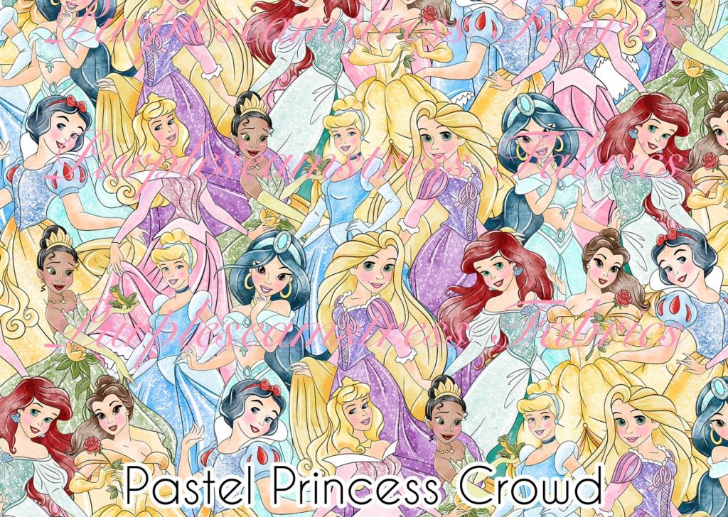 Pastel Princess Crowd – Fabric – Purpleseamstress Fabric