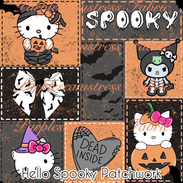 Hello Spooky Patchwork – Fabric – Purpleseamstress Fabric