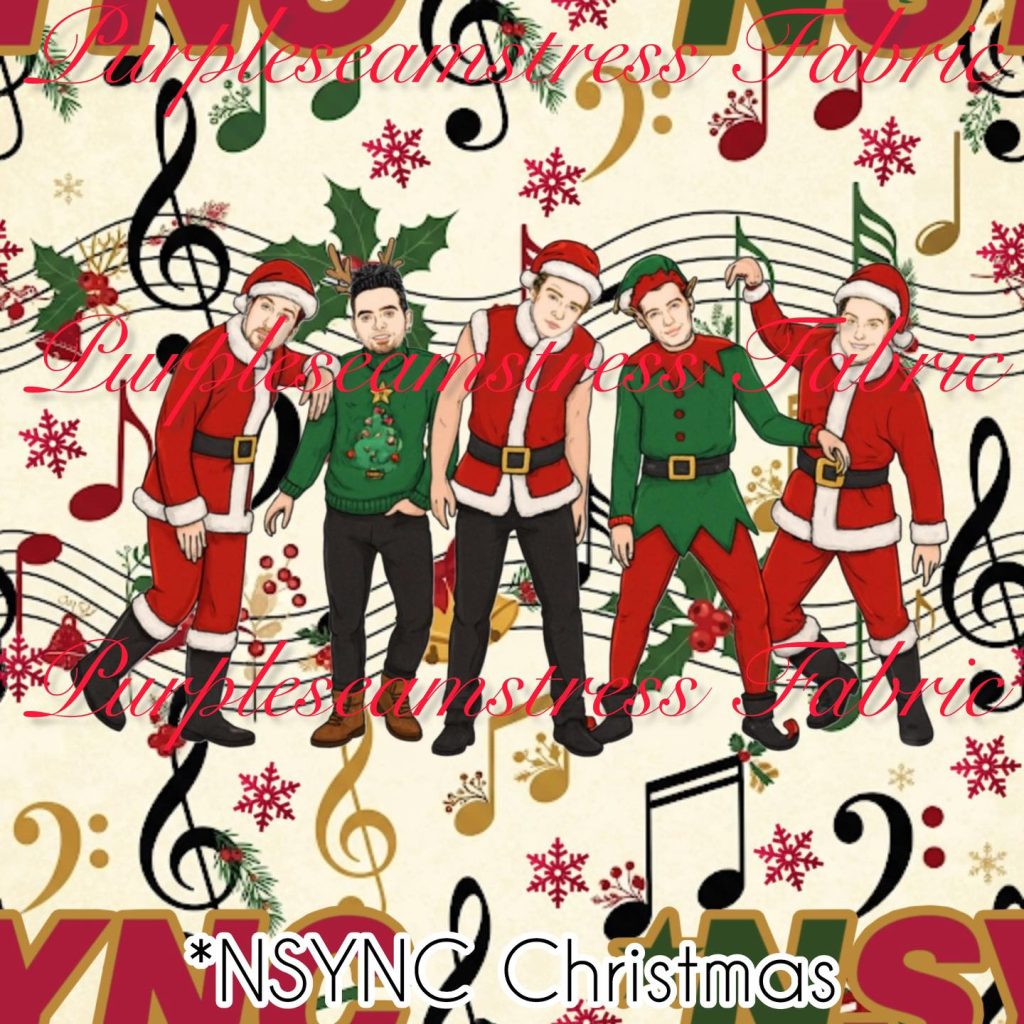 NSYNC Christmas – Fabric – Purpleseamstress Fabric