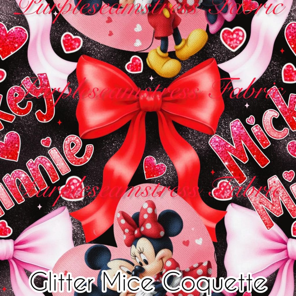 Glitter Mice Coquette – Fabric – Purpleseamstress Fabric